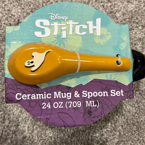 Disney | Dining | Disney Stitch Halloween Ceramic Mug And Spoon Set ...